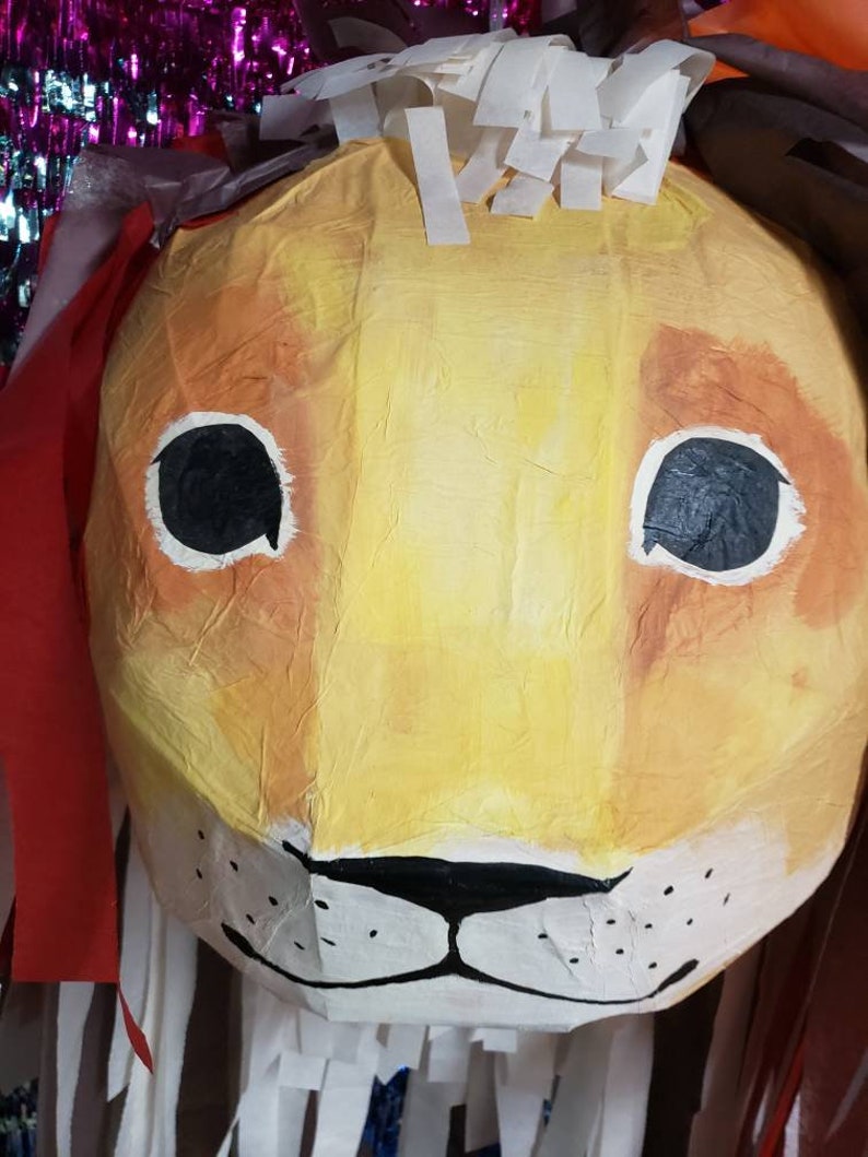 Pinata Lion Head Jungle party Lion Decor Party Game | Etsy