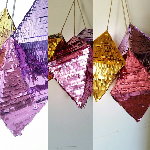 Pinata Diamond Foil Fringe Pinatas Wedding Pinatas - Etsy