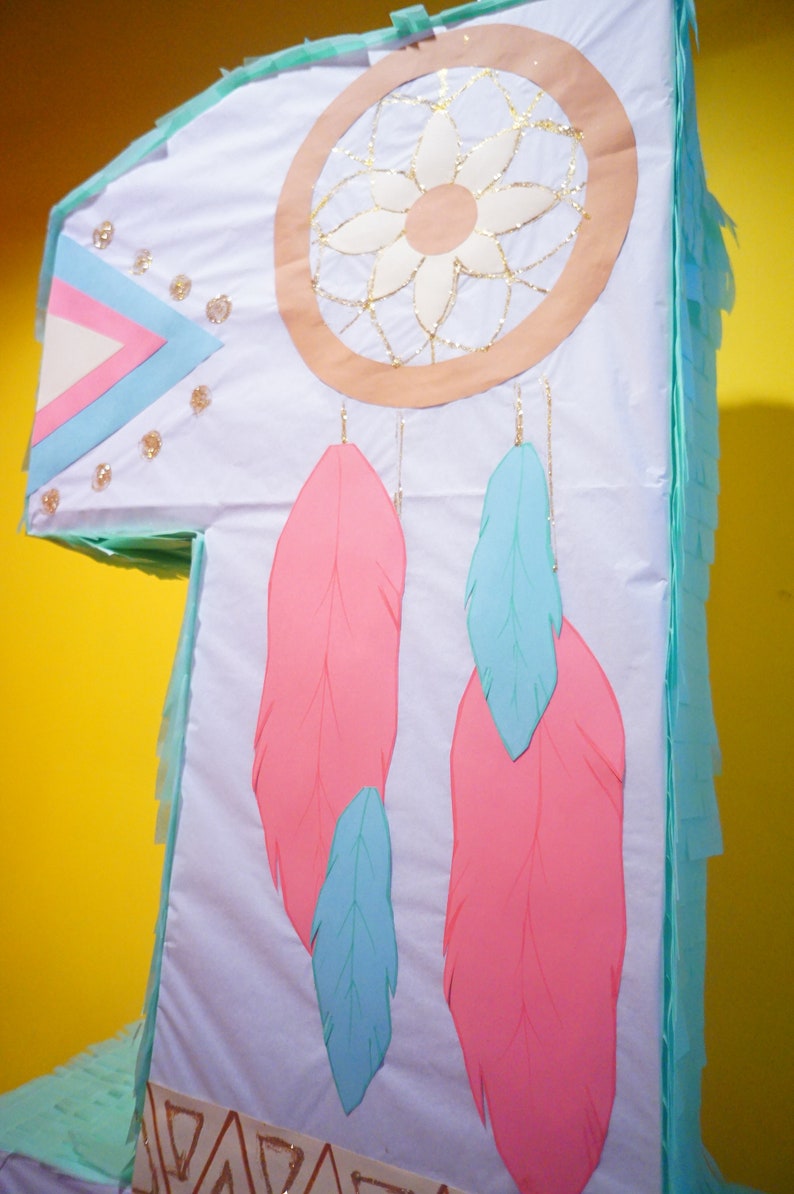 Pastel Dream Catcher Number 1 Pinata | Children's Party Decor - Etsy