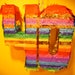 2D Number 40 Piñata Customizable Pinata Forty Birthday Party Cute Party ...