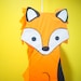 2D Orange Fox Pinata | Forest Party Decor - Etsy