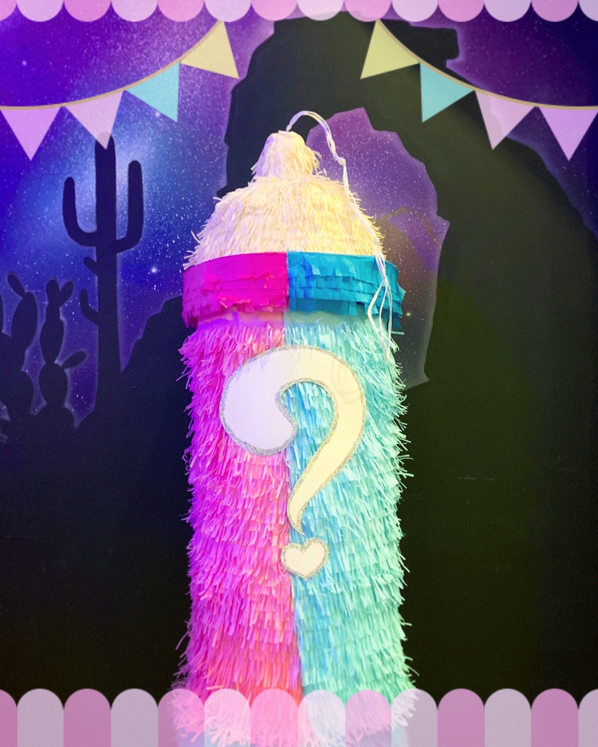 Baby Bottle Gender Reveal Pinata | Baby Shower Party Game - Etsy
