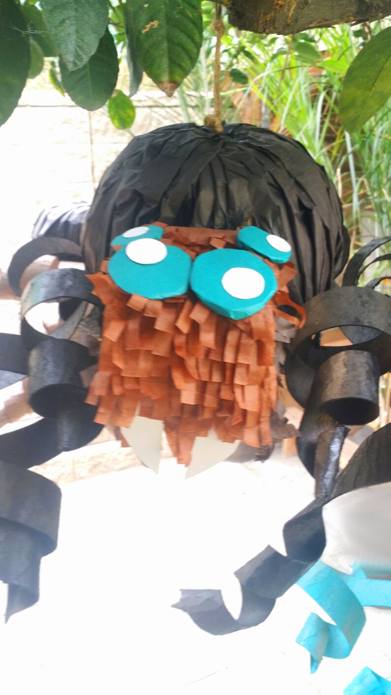 Cute Blue and Brown Spider Pinata With Gold Wiggly Legs | Bug Party ...