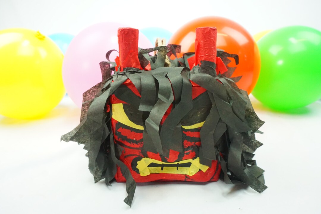 Japanese Demon Pinata Treat Boxes | Party Favors, Loot Bags (set of 3 ...