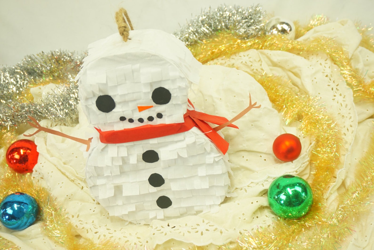 Handcrafted 2D Snowman Pinata | Christmas Party Decor - Etsy