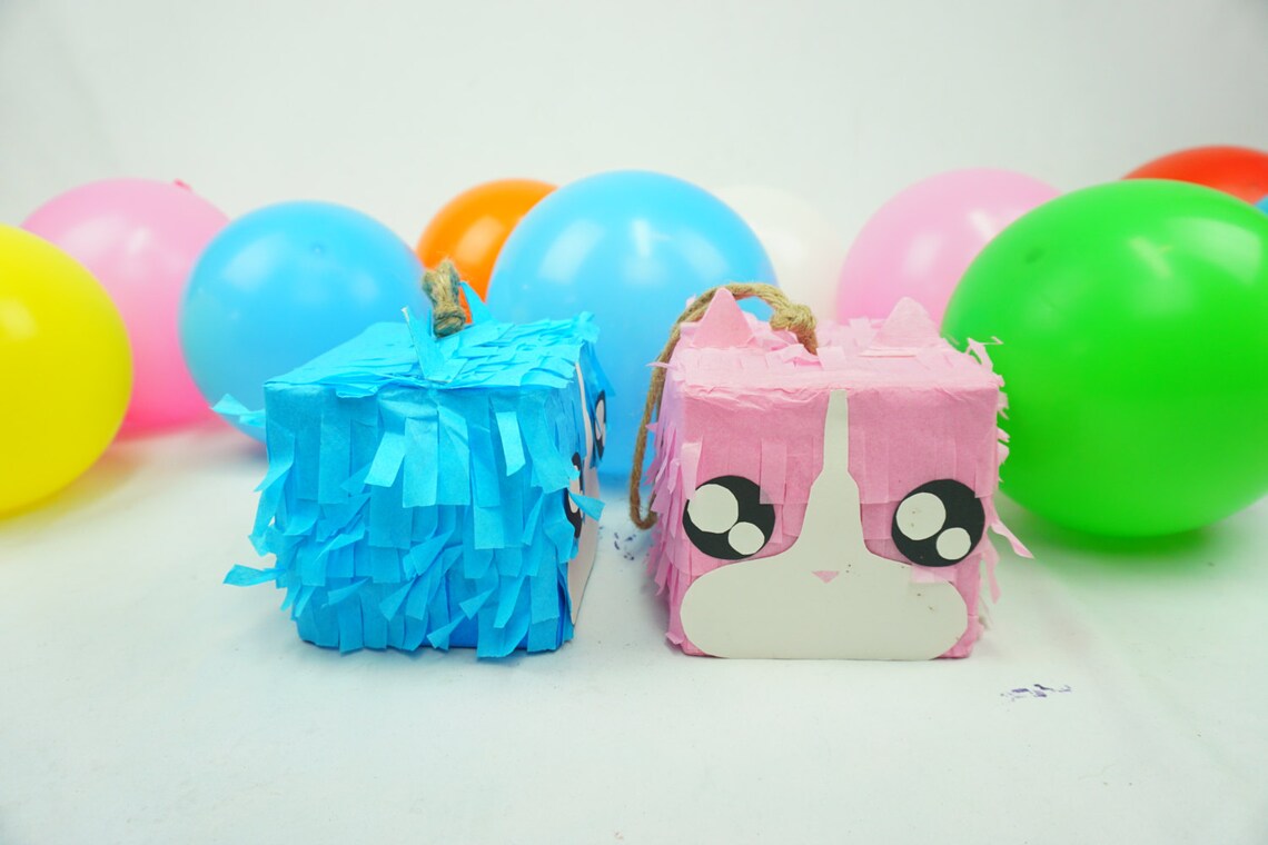 Mini Kitty Cat Pinata Treat Boxes | Set of 3, Party Favors - Etsy