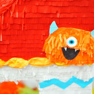 2D Number 1 Pinata Furry Monsters Theme | Monster Party Goods | Pinatas ...