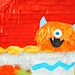 Furry Monster 1st Birthday Pinata | 2D Number One Party Game - Etsy