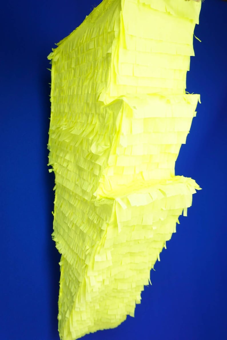 Handcrafted Neon Yellow Lightning Bolt Pinata | Custom Colors - Etsy