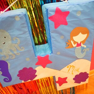 Number Four Birthday Mermaid Piñata - Etsy