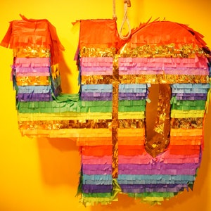 2D Number 40 Piñata | Customizable Pinata | Forty Birthday Party | Cute ...