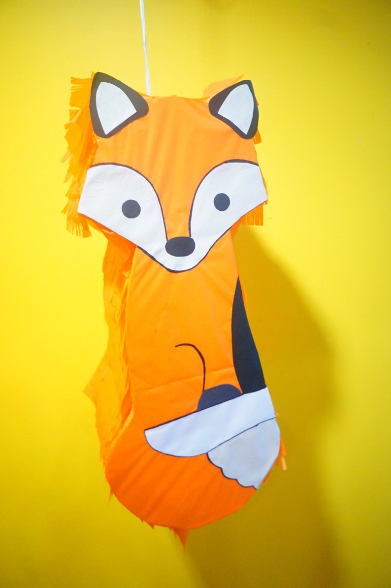 2D Pinata Cute Orange Fox | Animal Pinata | Cute Photo Prop | Fun Party ...