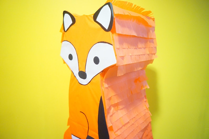 2D Pinata Cute Orange Fox | Animal Pinata | Cute Photo Prop | Fun Party ...
