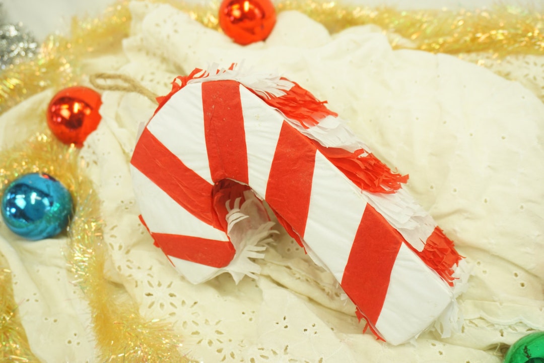 Handcrafted Candy Cane Pinata | Christmas Party Decor - Etsy