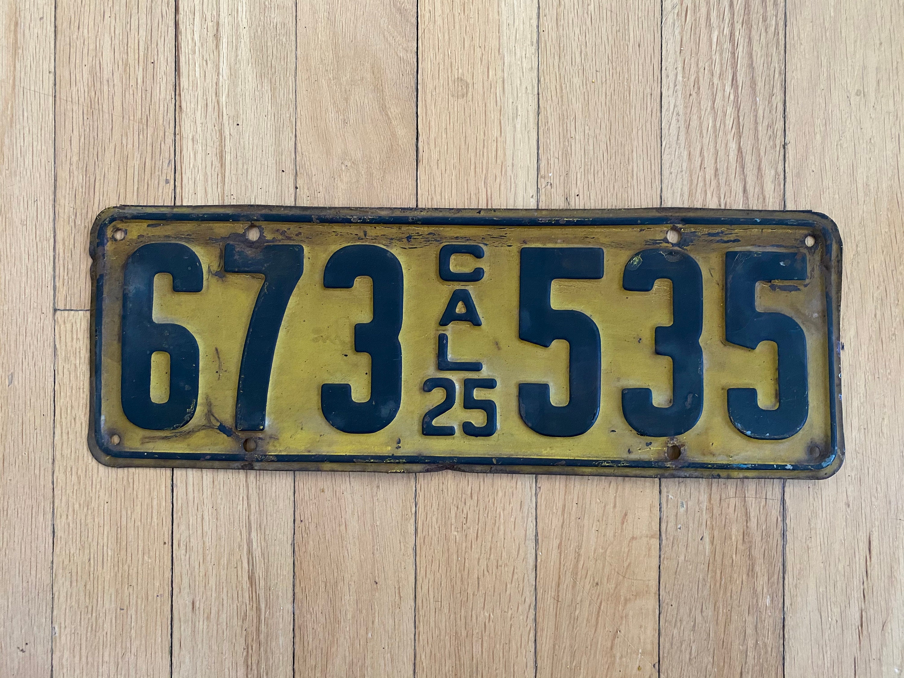 Vintage California License Plate From 1925 - Etsy