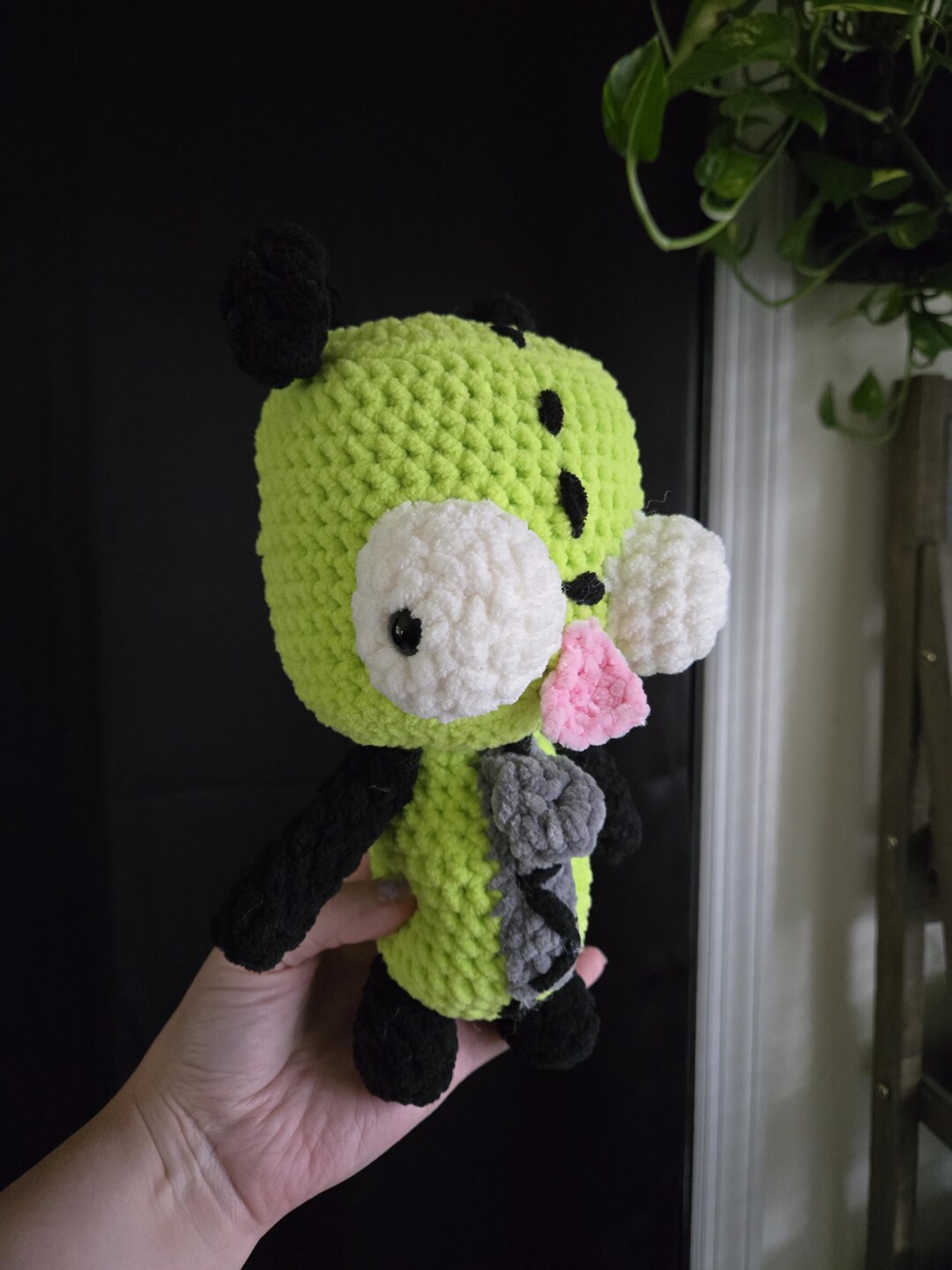 Crochet Gir Inspired Plush, Handmade Gift Gir, Invader Zim Inspired ...
