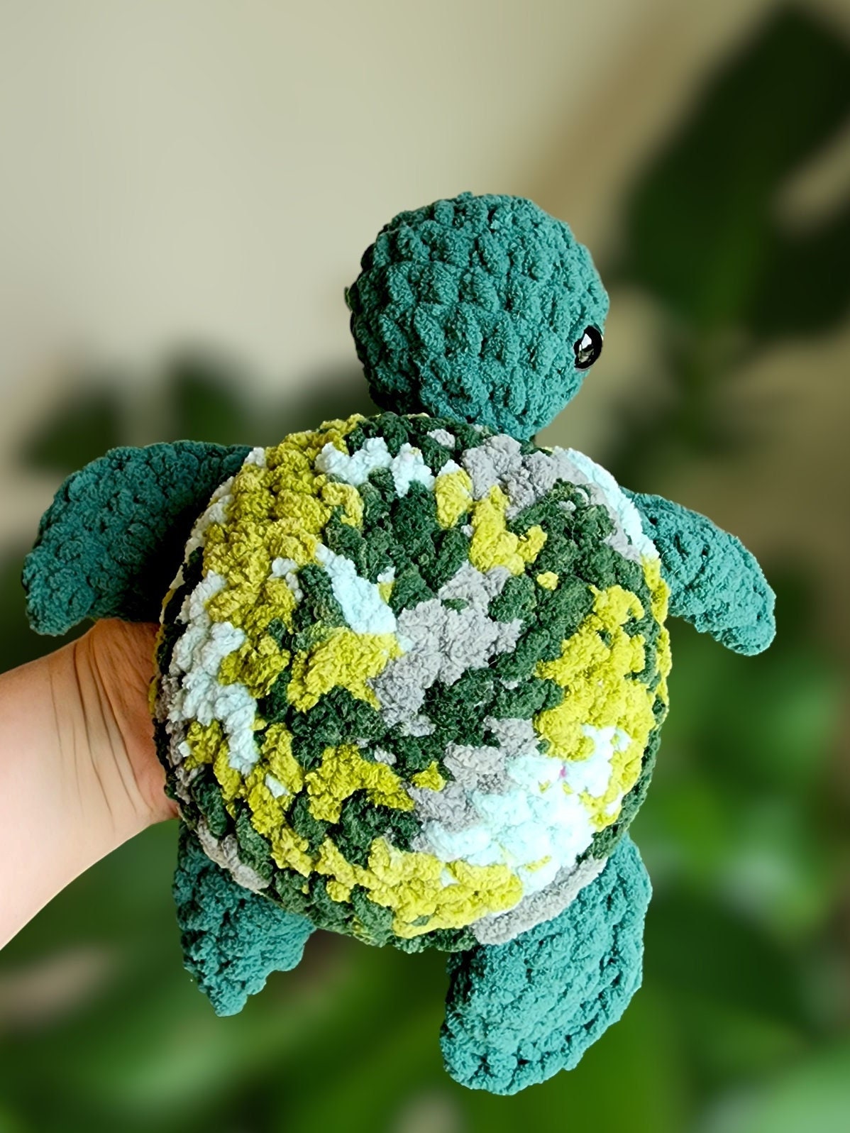 Crochet Turtle Plush, Handmade Stuffed Animal, Crocheted Turtle ...