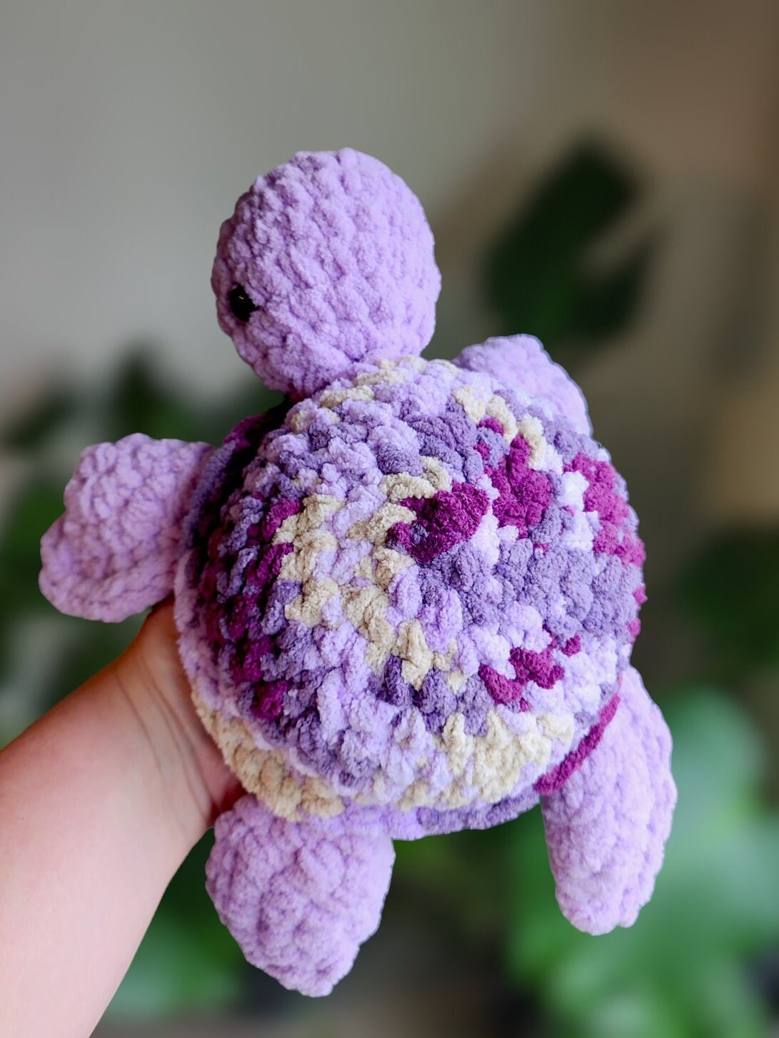 Crochet Turtle Plush, Handmade Stuffed Animal, Crocheted Turtle ...