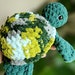 Crochet Turtle Plush, Handmade Stuffed Animal, Crocheted Turtle ...