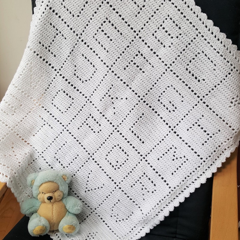 Alphabet Chart Blanket - Etsy UK