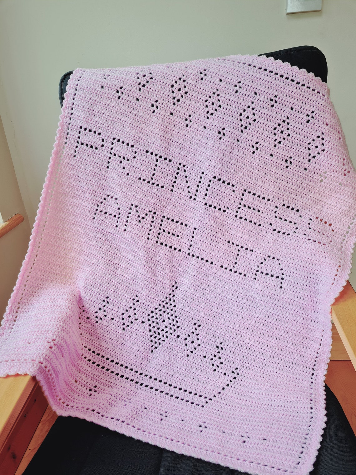 Crochet Baby Blanket Pattern Princess Name Personalised | Etsy