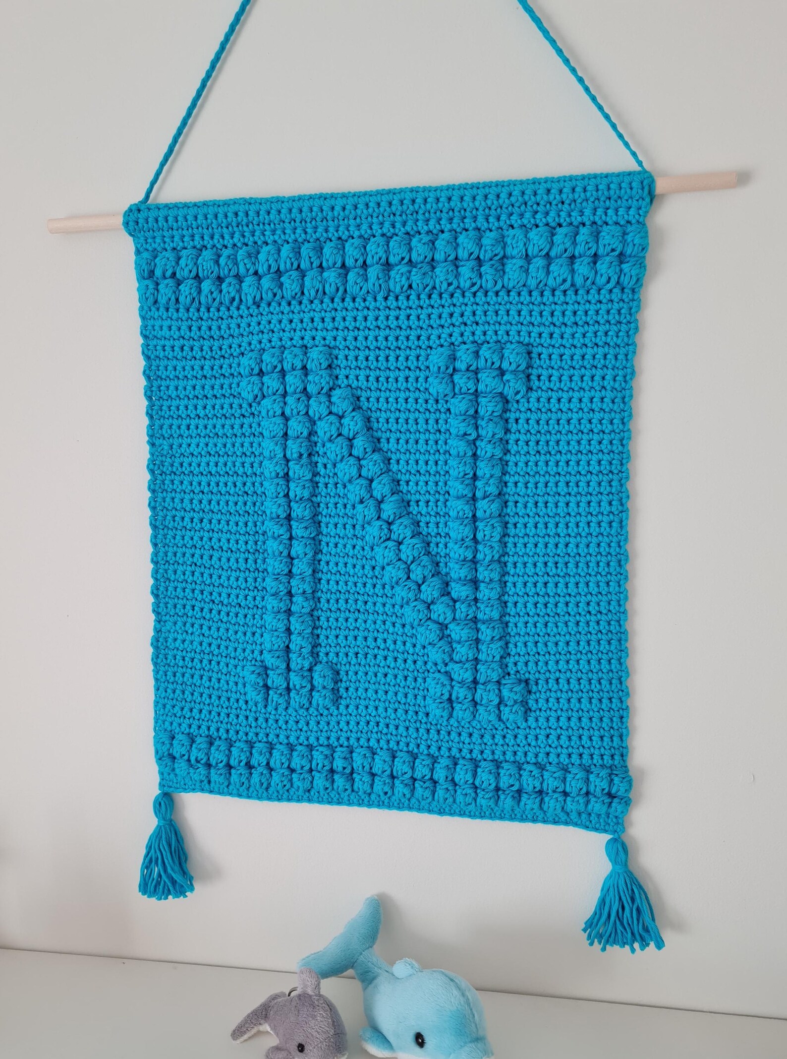 Crochet Pattern Letter N, Wallhanging PDF, UK & US Terms No114, Wall ...