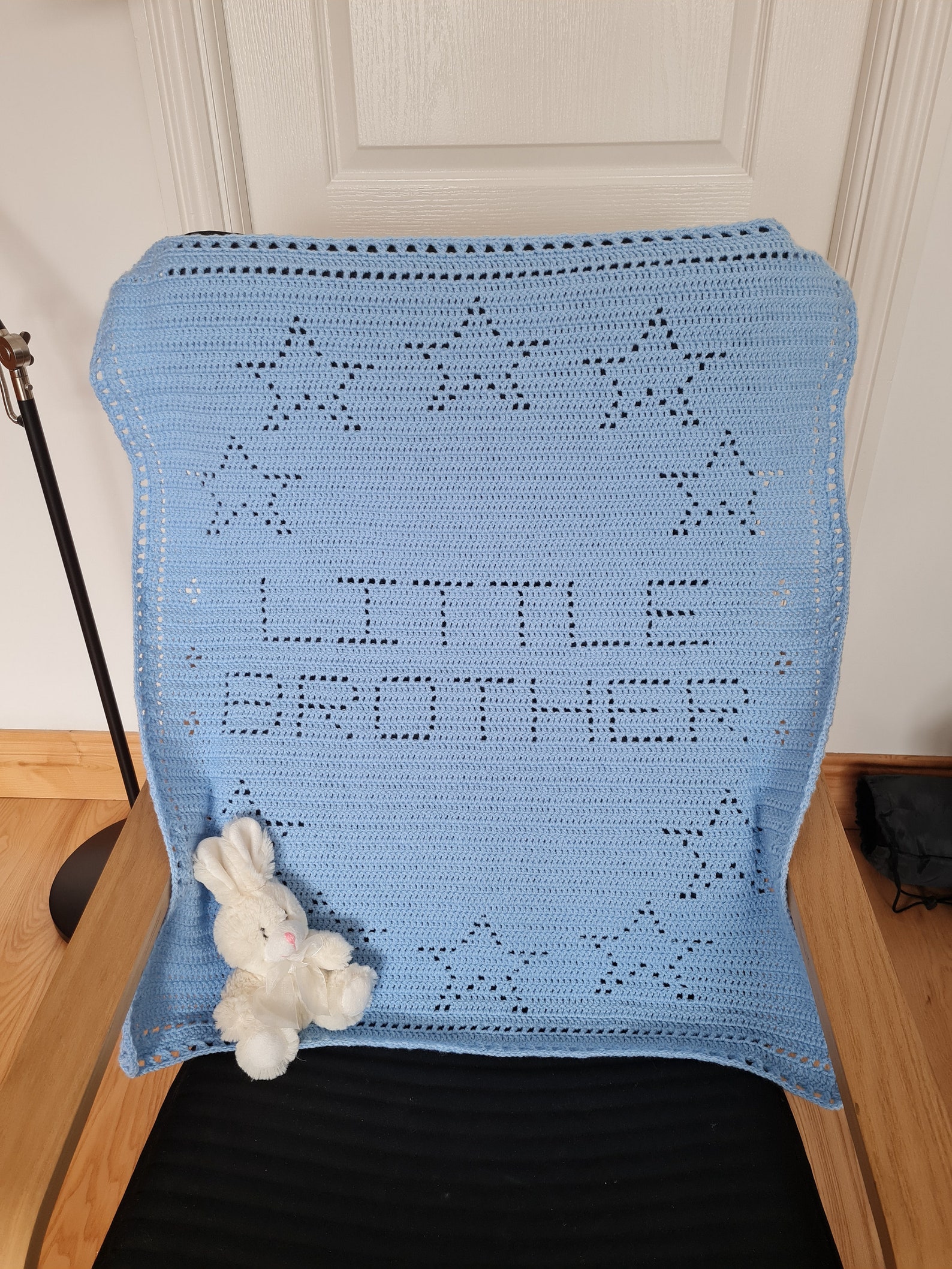 Crochet Blanket Pattern Little Brother Filet Blanket PDF, US Crochet ...