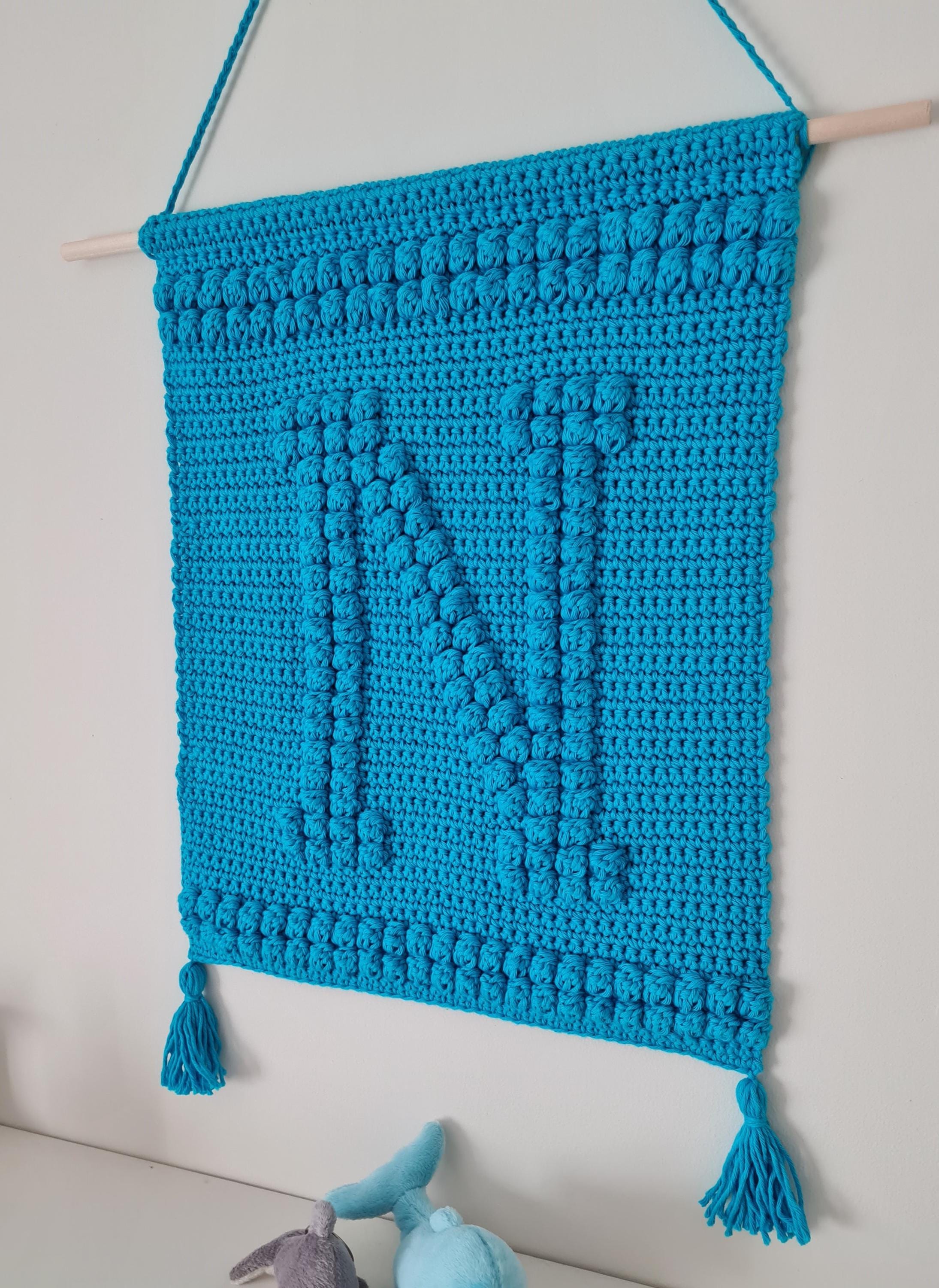 Crochet Pattern Letter N, Wallhanging PDF, UK & US Terms No114, Wall ...