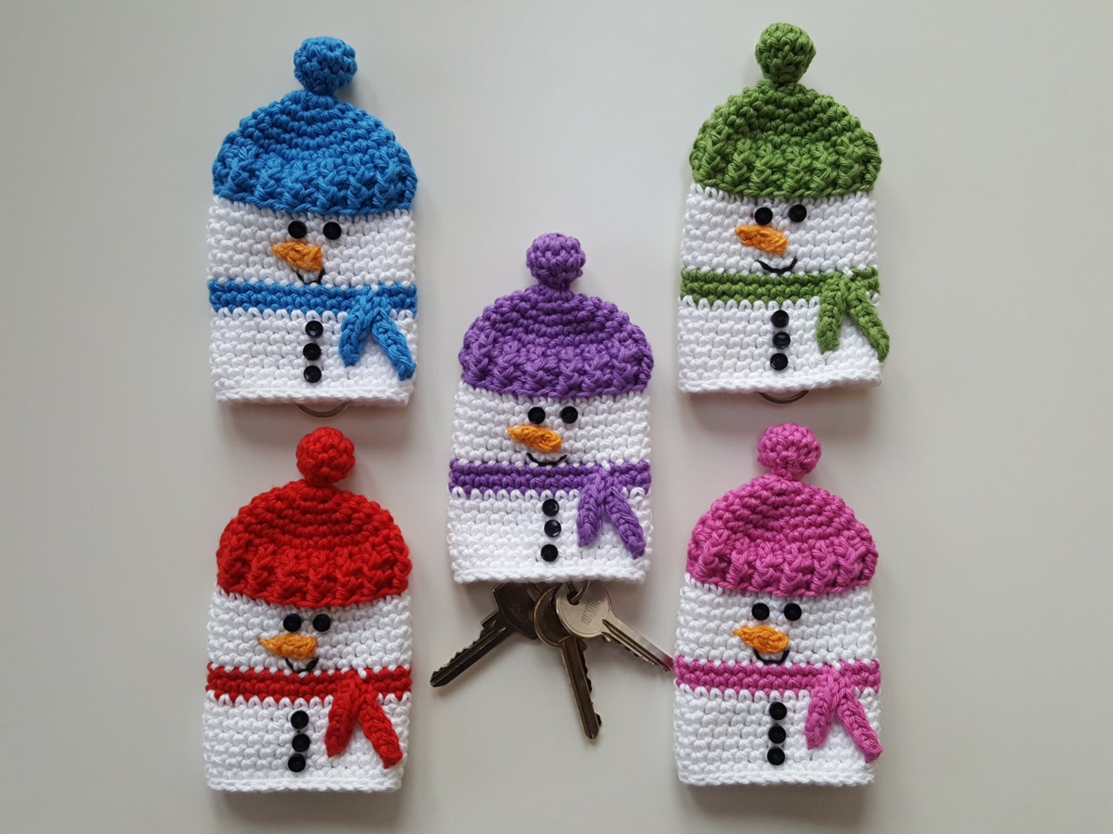 Crochet Pattern Snowman Keycosy INSTANT DOWNLOAD PDF, Uk and Us ...