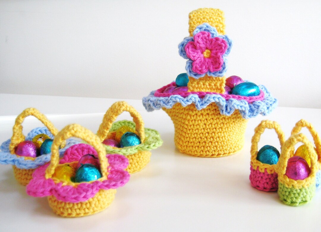 Crochet Bag Pattern Easter Baskets INSTANT DOWNLOAD PDF, Egg, Chocolate ...