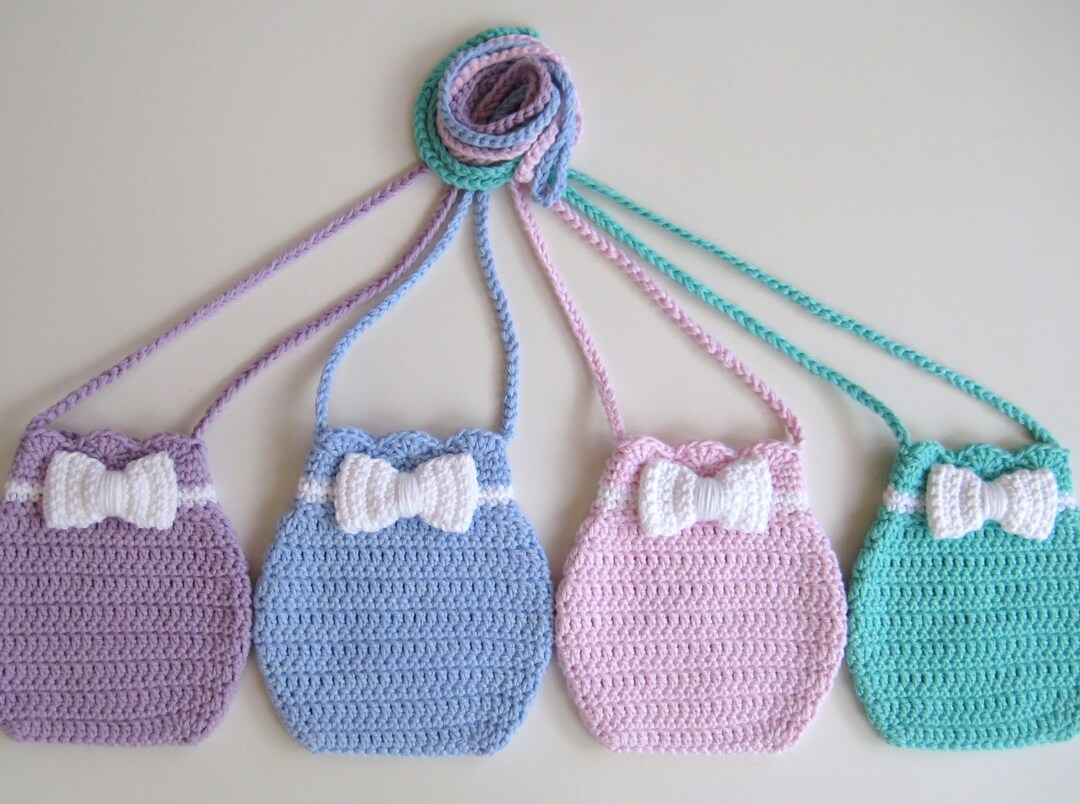 Crochet Bag Pattern Bow Purse Bag INSTANT DOWNLOAD Pdf, Little, Us and ...