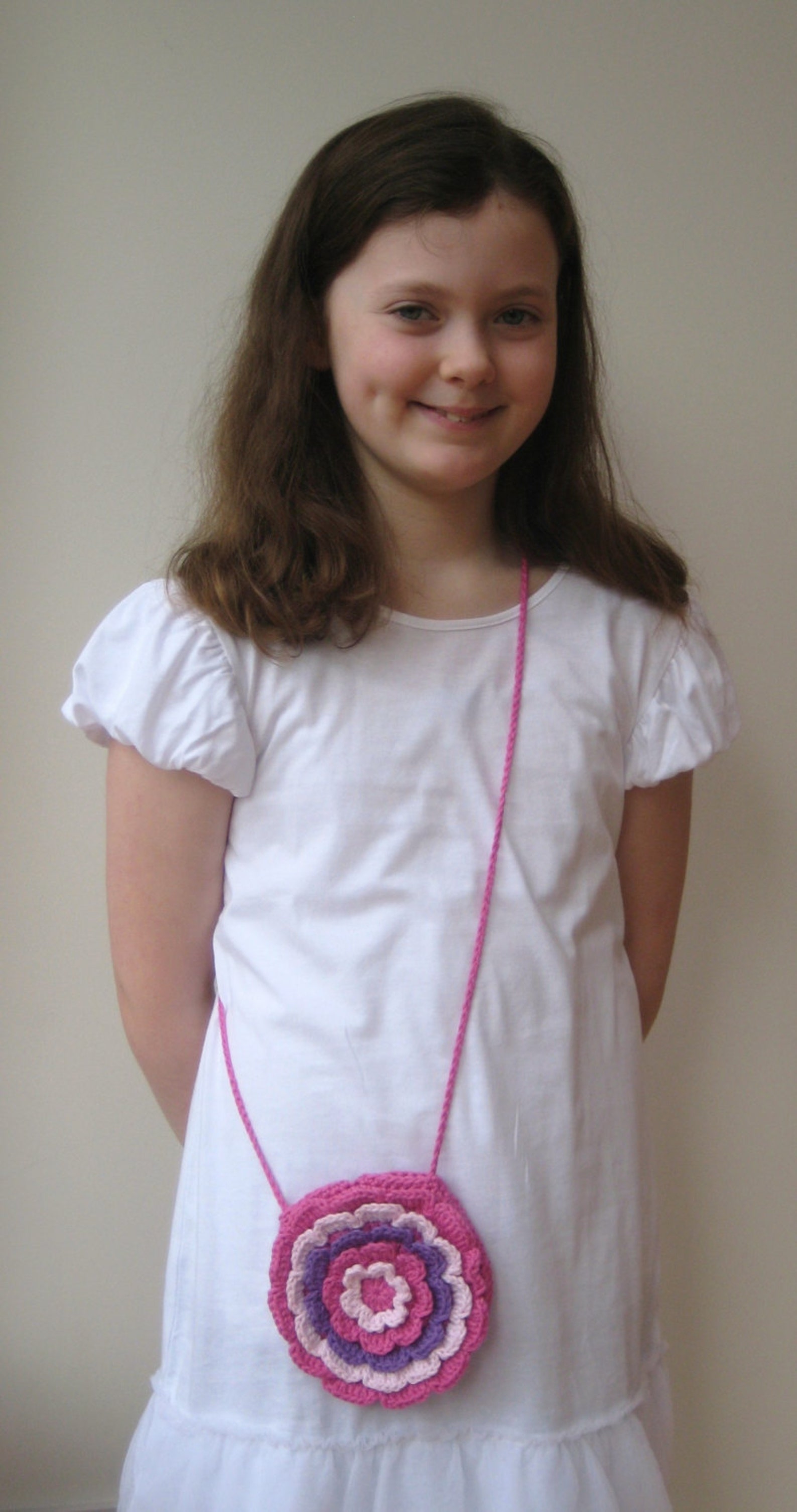 Crochet Bag Pattern Rose Purse Bag INSTANT DOWNLOAD Pdf Girl | Etsy