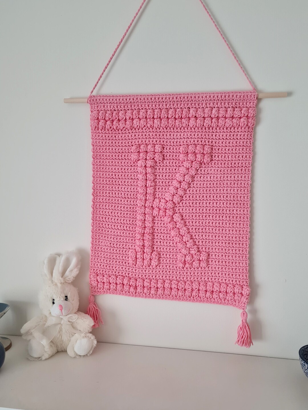 Crochet Pattern Letter K, Wallhanging PDF, UK & US Terms No111, Wall ...