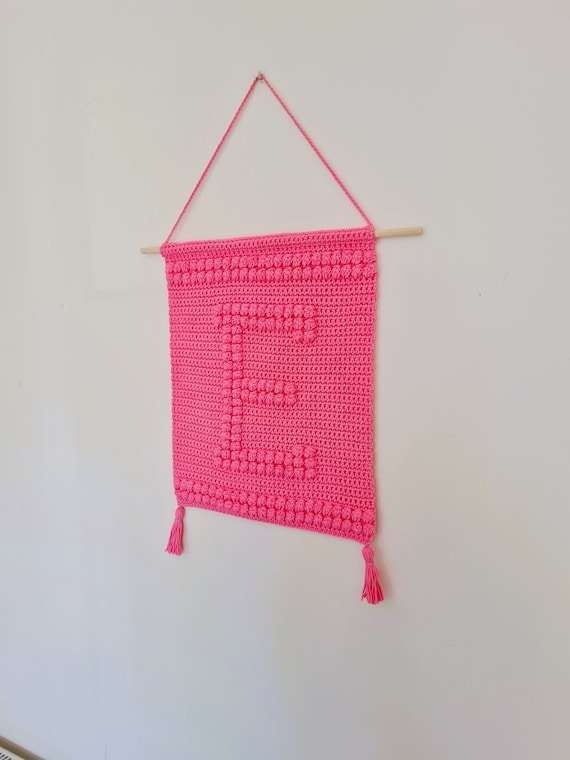 Crochet Letter Pattern Letter E Wallhanging PDF UK & US - Etsy