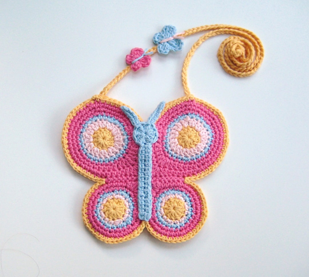 Crochet Bag Pattern Butterfly Purse Bag INSTANT DOWNLOAD PDF, Girls ...