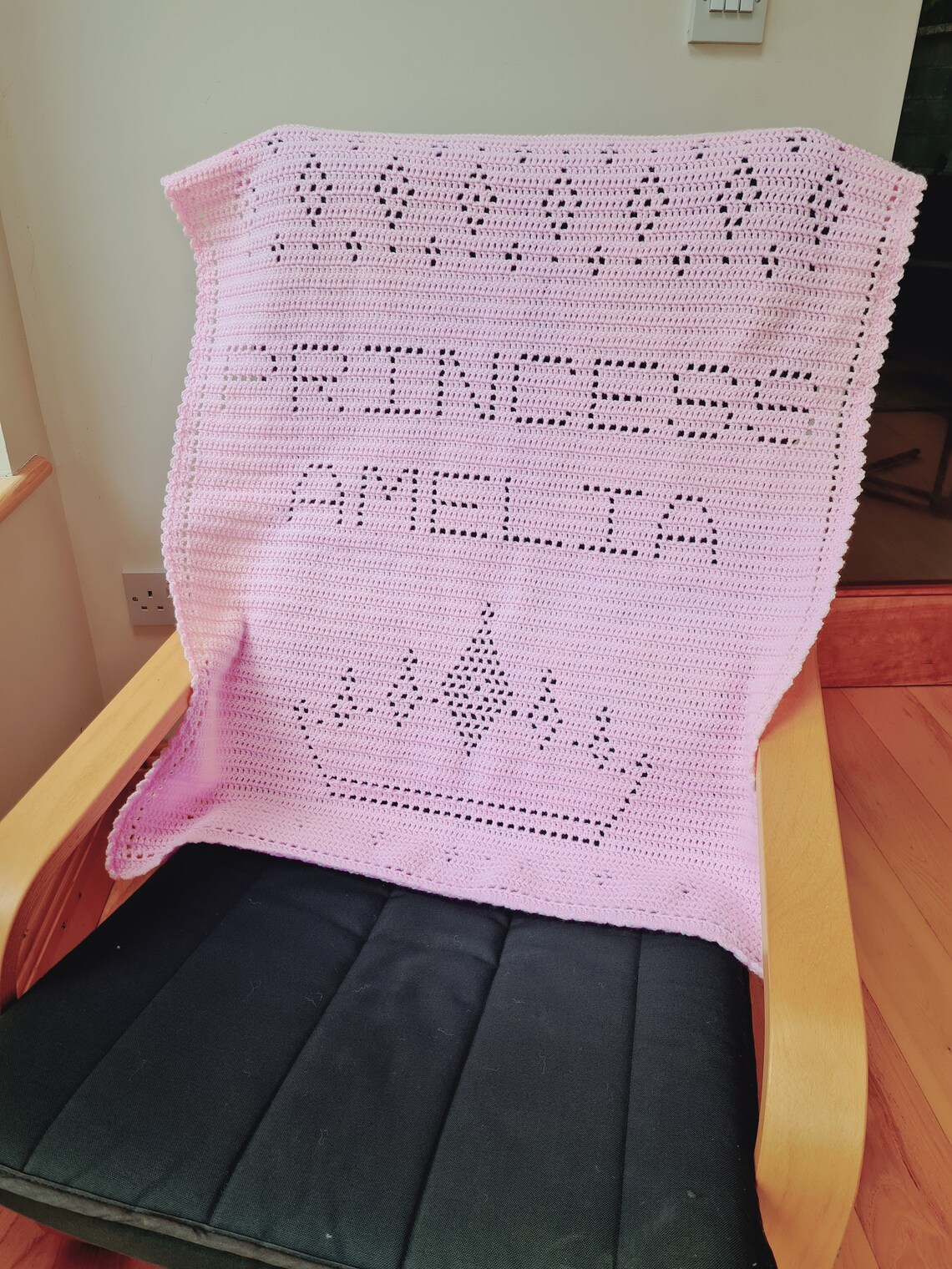 Crochet Baby Blanket Pattern Princess Name Personalised | Etsy
