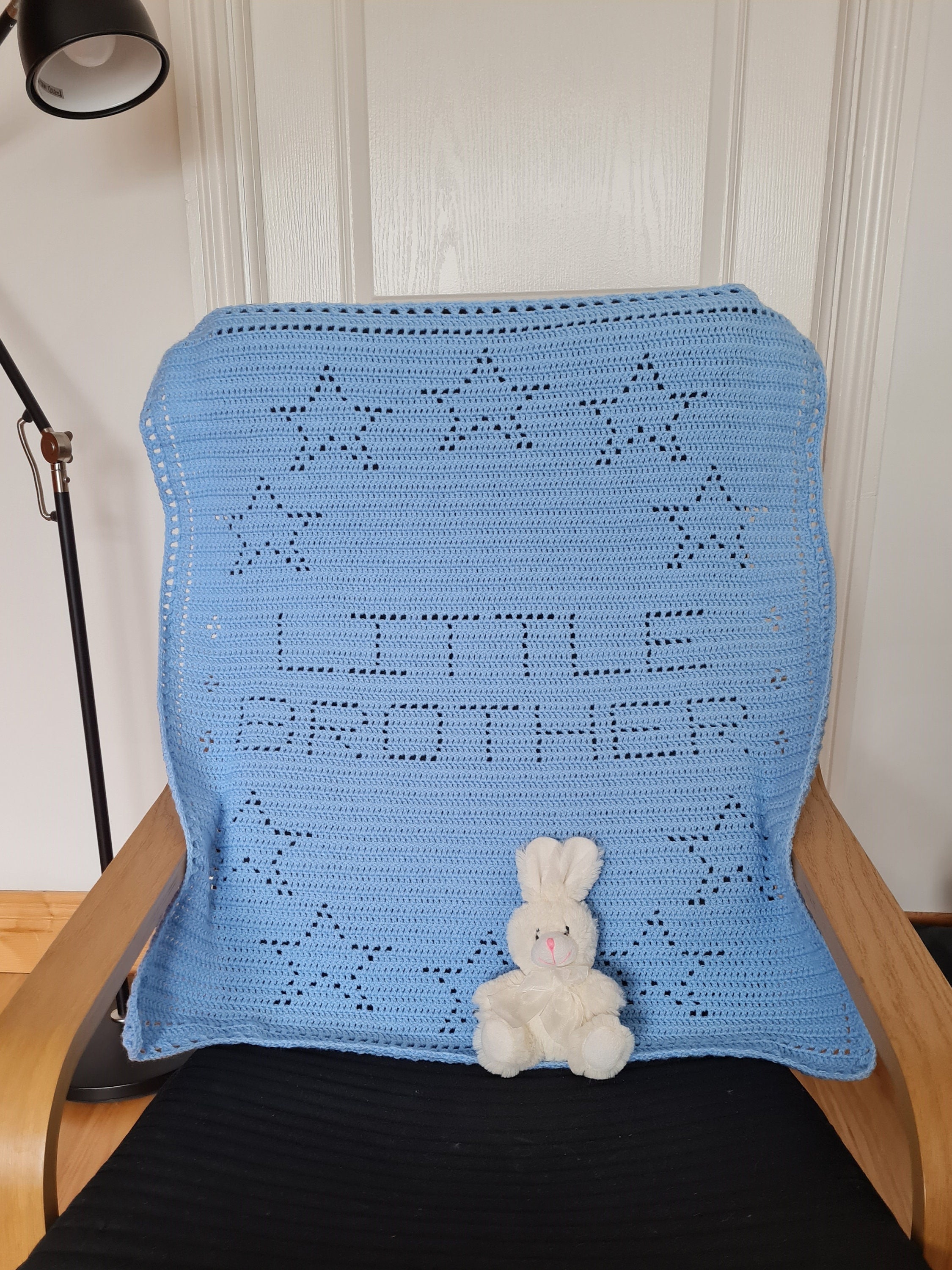 Crochet Blanket Pattern Little Brother Filet Blanket PDF, US Crochet ...