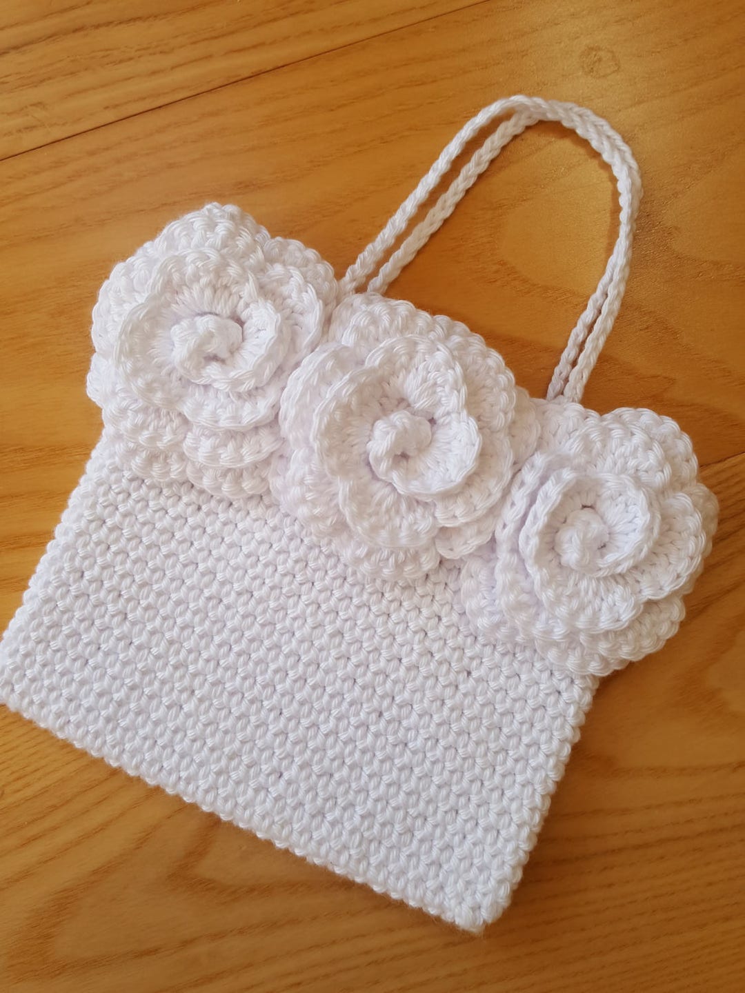 Crochet Bag Pattern Triple Rose Handbag Bag PDF Patt No27 Uk and Us ...