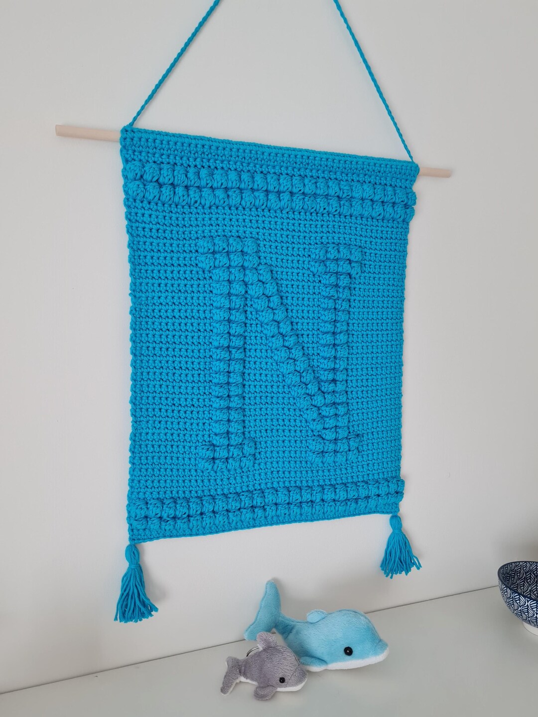 Crochet Pattern Letter N, Wallhanging PDF, UK & US Terms No114, Wall ...