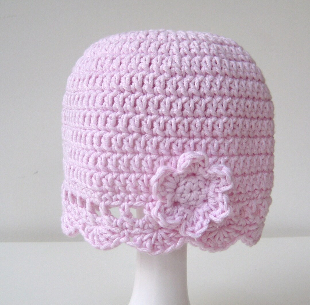 Crochet Hat Pattern Baby Hat Classic INSTANT DOWNLOAD PDF, Flower ...