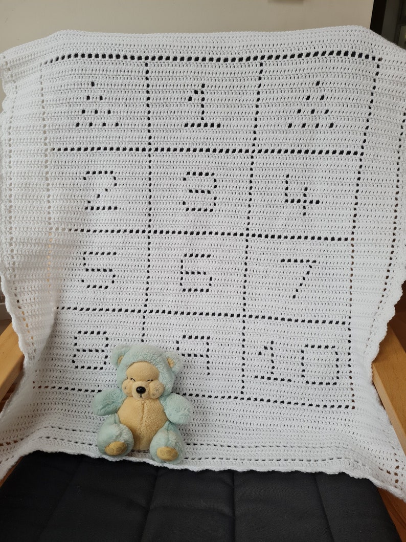 Crochet Blanket Pattern Numbers 1-10 Filet Blanket PDF, UK & US Crochet ...