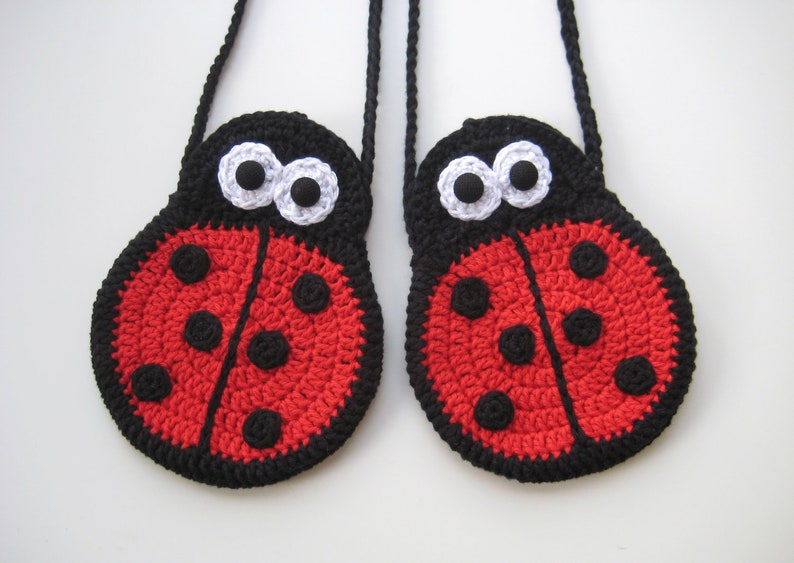 Crochet Bag Pattern Ladybird Purse Bag Instant Download PDF, Mummy and ...