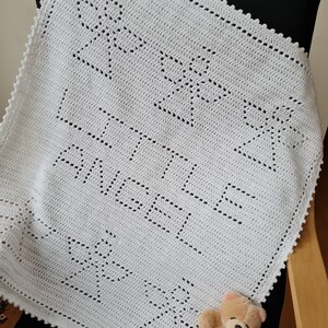 Crochet Blanket Pattern, Little Angel, Filet Blanket PDF, Uk & Us Terms ...