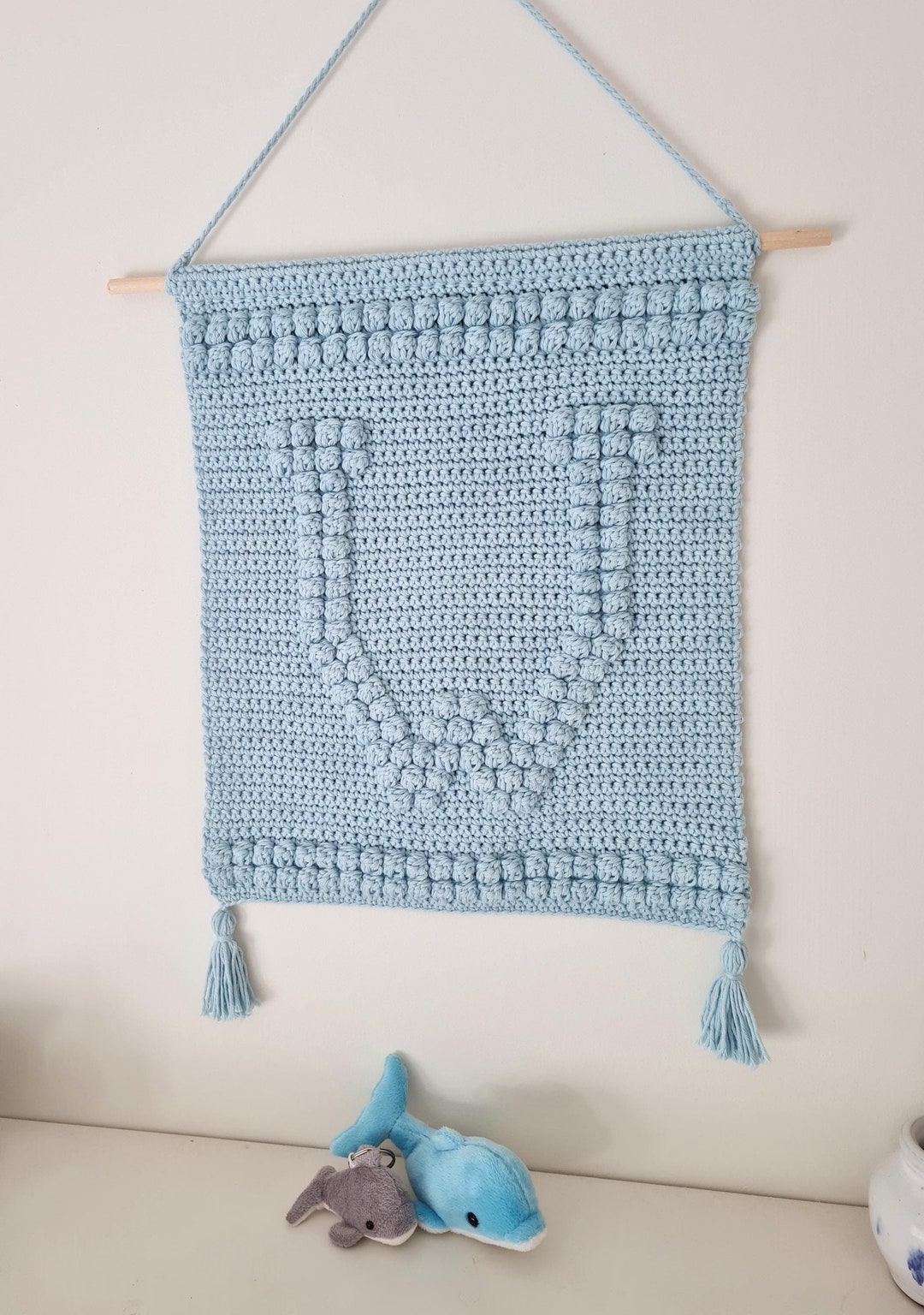 Crochet Pattern Letter W Wall Hanging, PDF, UK & US Terms No123 ...