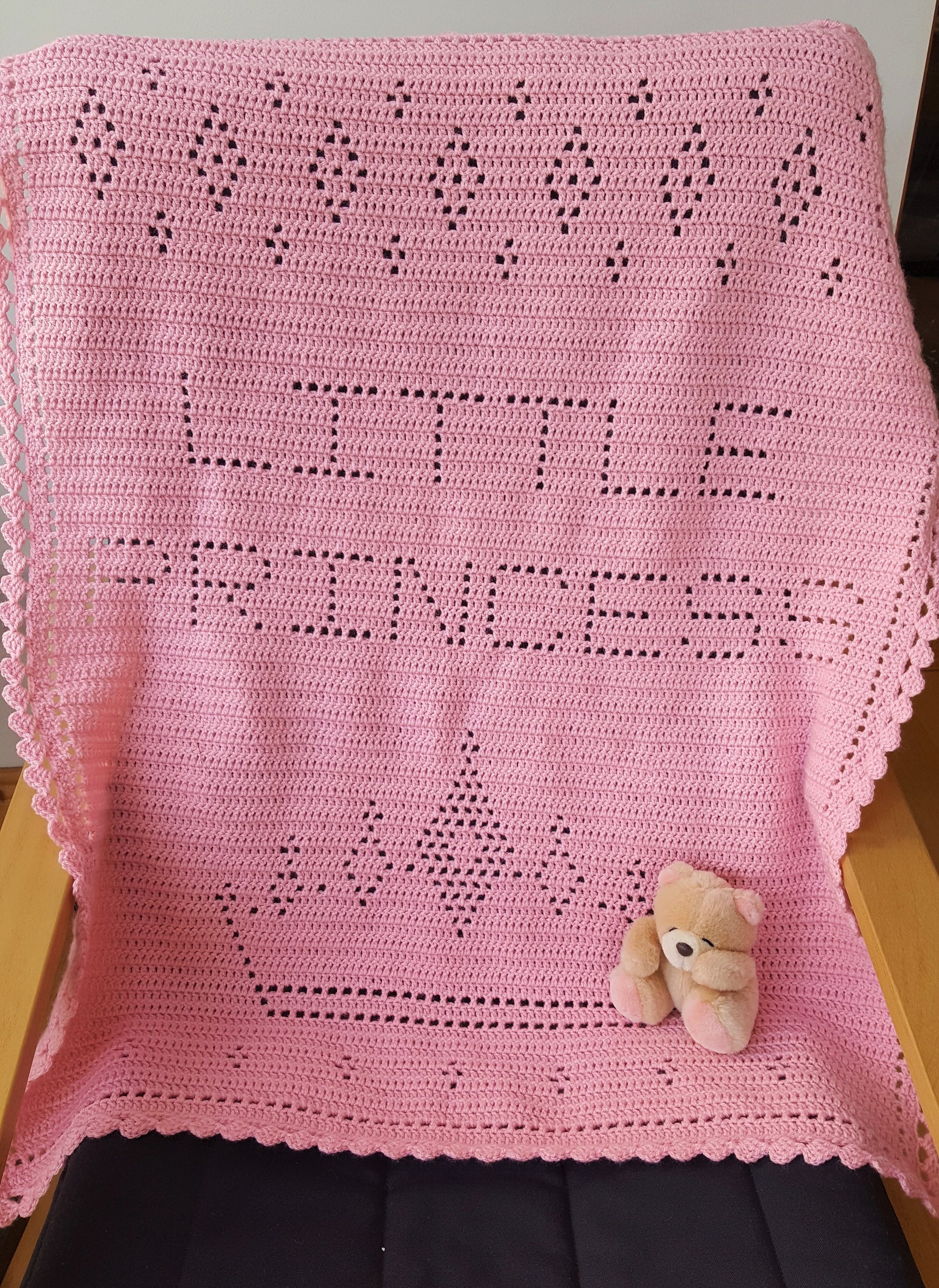 Crochet Blanket Pattern Little Princess Filet Blanket PDF Uk - Etsy