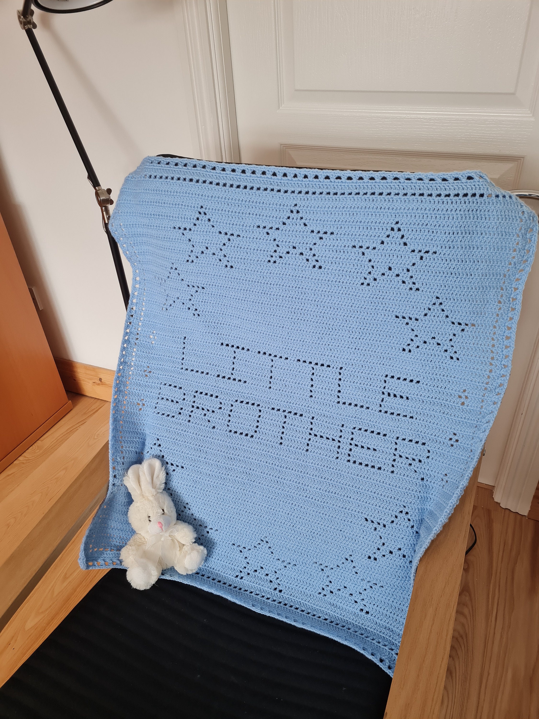 Crochet Blanket Pattern Little Brother Filet Blanket PDF, US Crochet ...