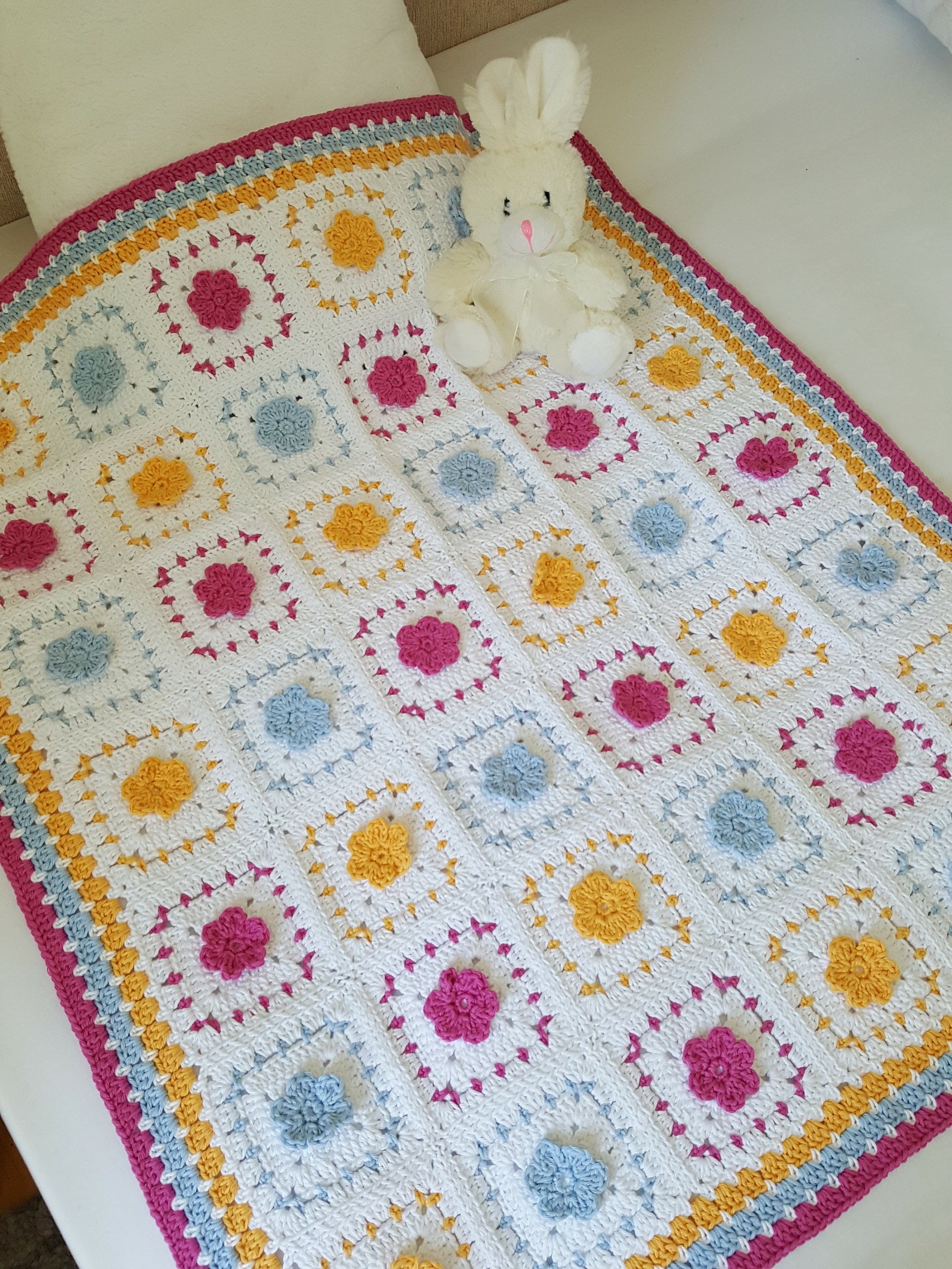 Crochet Blanket Pattern Spring Flowers Blanket PDF, Uk and Us Versions ...