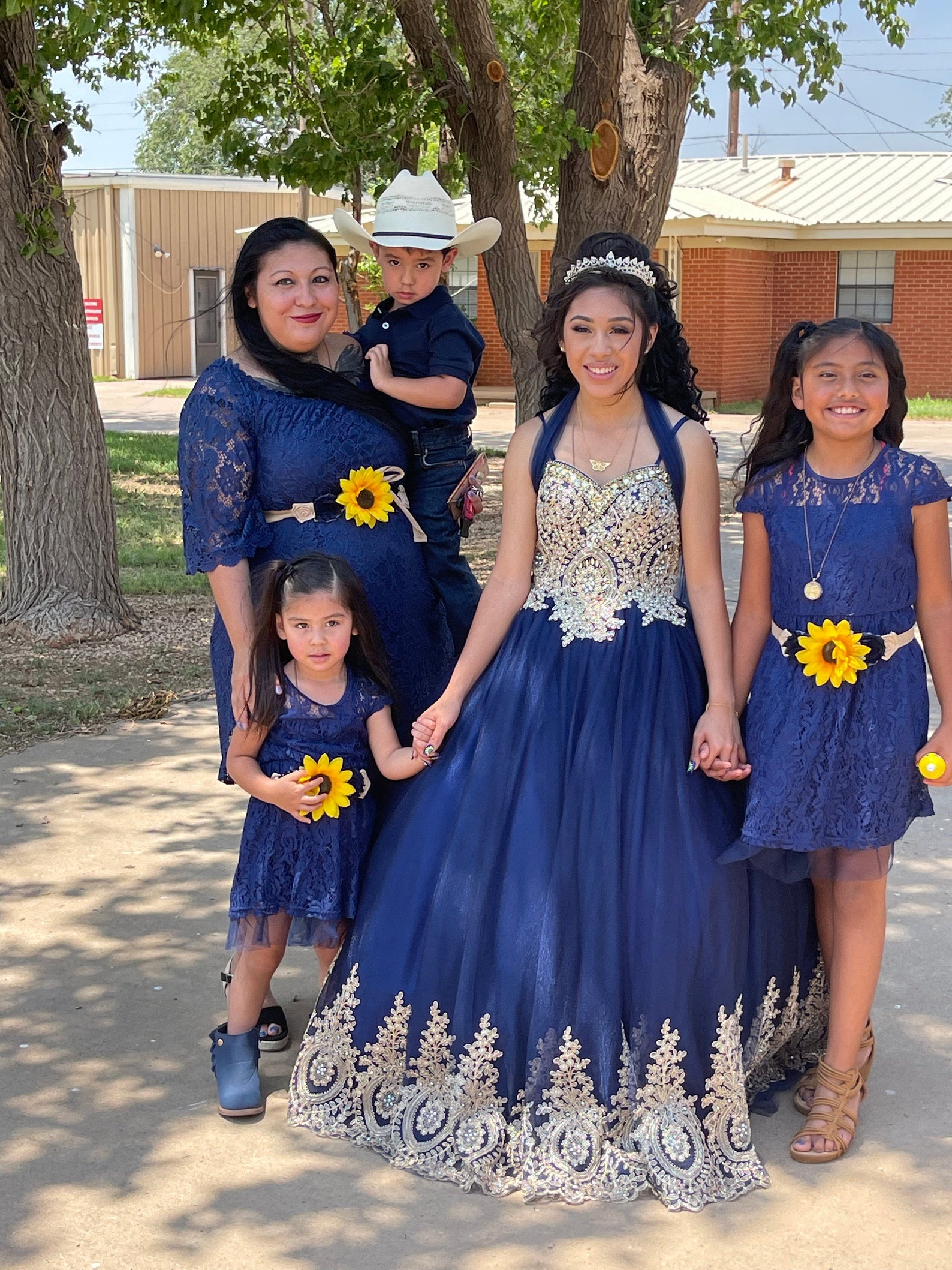 Navy Flower Girl Dress Sunflower Rustic Navy Sash Jr Junior | Etsy
