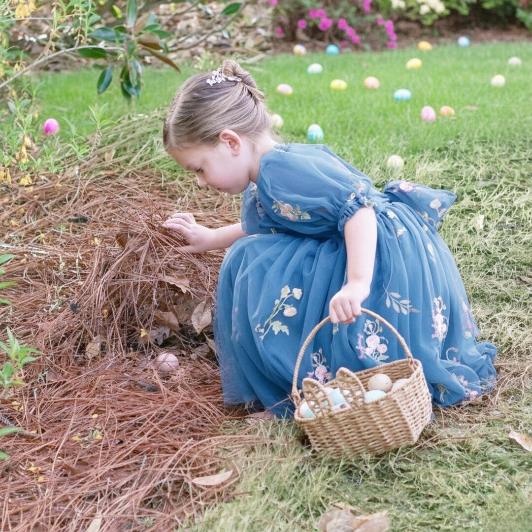 Easter Dress Dusty Blue Easter Dresses for Baby Girl Spring Dress ...