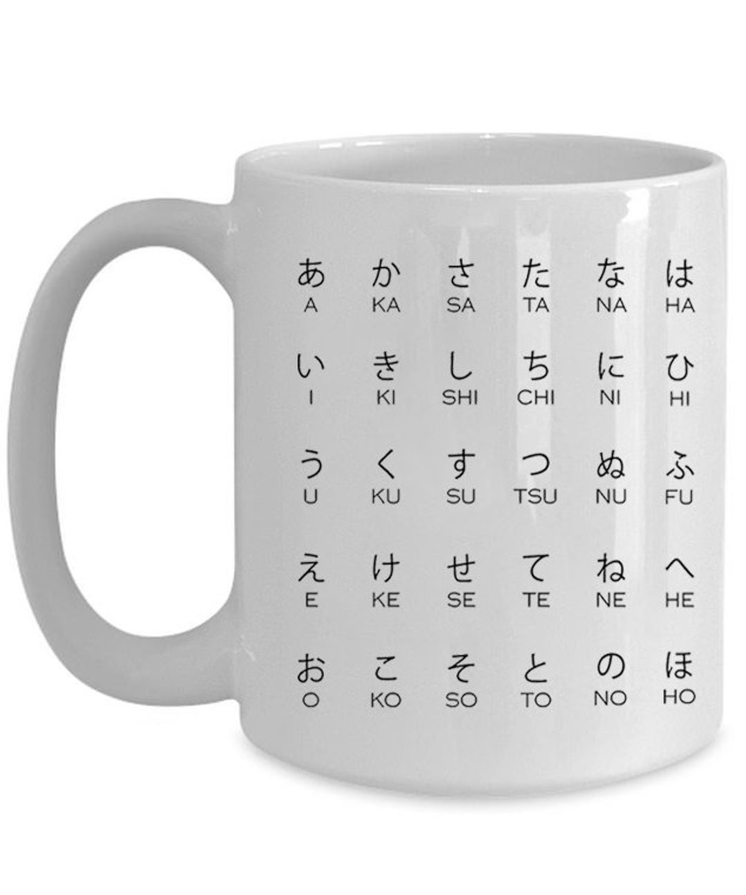 Hiragana Mug for Japanese Learning (full Alphabet), Learn Japanese ...